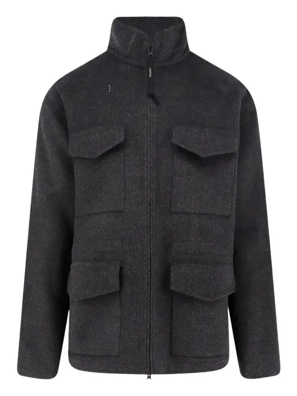 Aspesi Utility Pocket Coat - Charcoal-grey