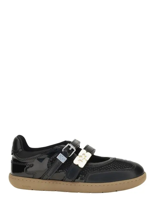 GANNI Sue Double-strap Ballet Flats - Black