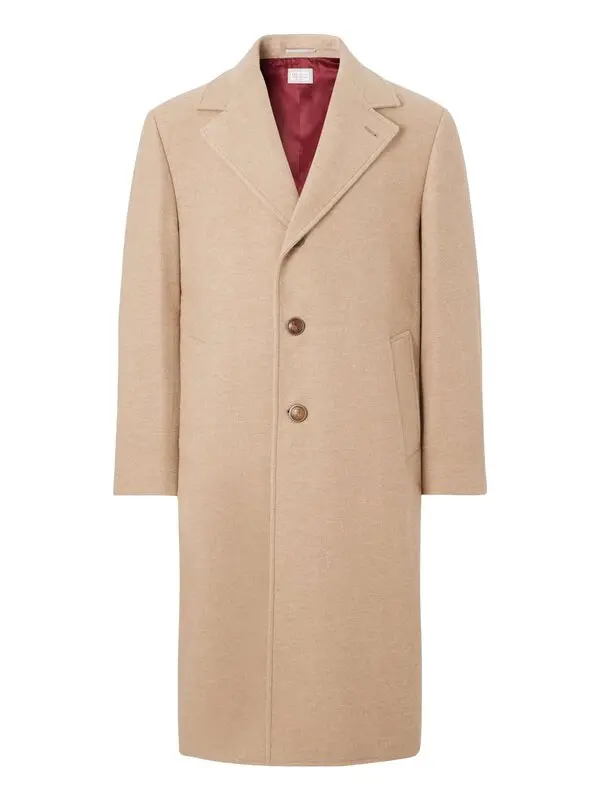 Brunello Cucinelli Virgin Wool Coat - Camel