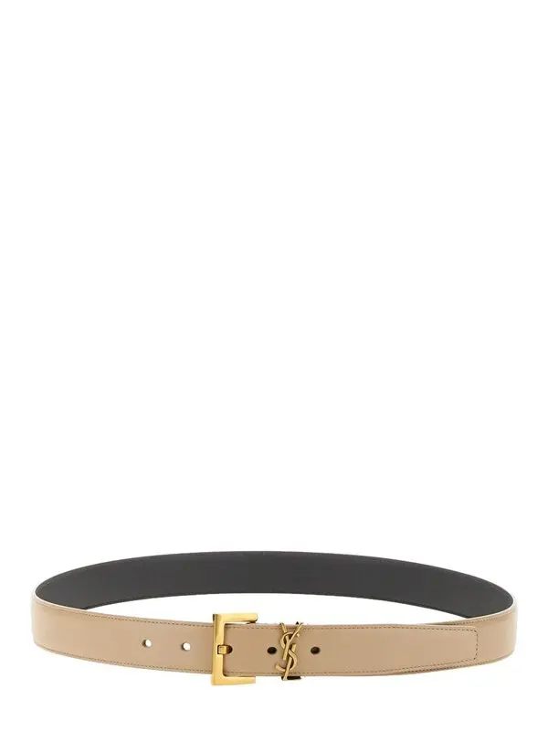Saint Laurent Cintura Cassandre - Cream