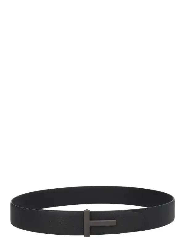 TOM FORD Cintura Reversibile T Icon - Black