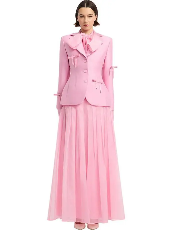 LEO LIN Annika Bow Blazer - Pink