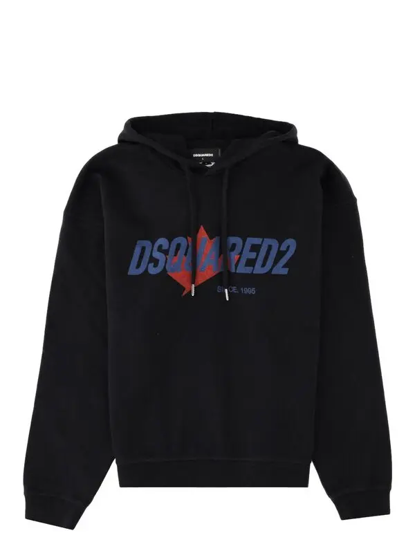 Dsquared2 Felpa Con Stampa Logo - Black