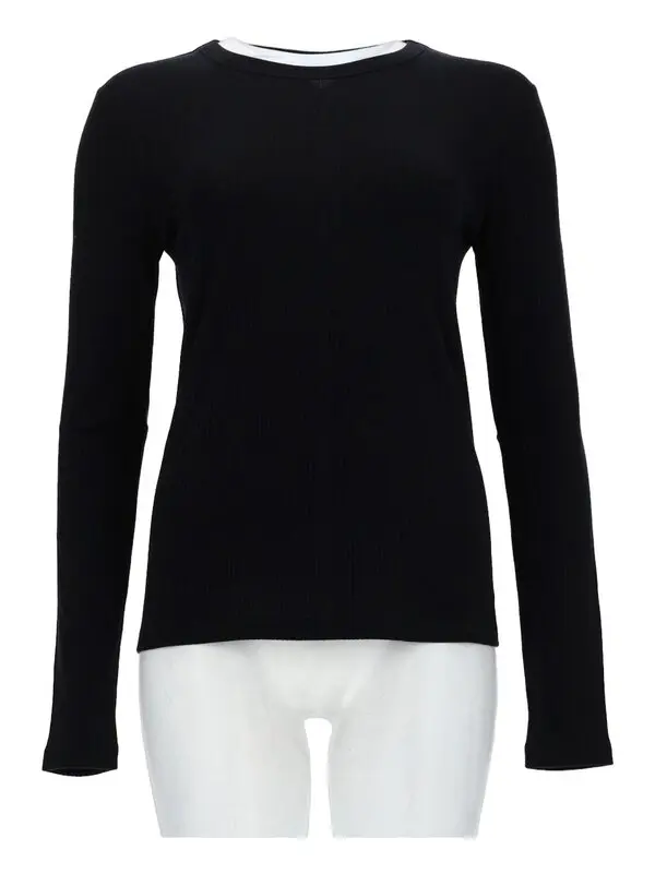 Max Mara T-shirt A Maniche Lunghe In Jersey - Black