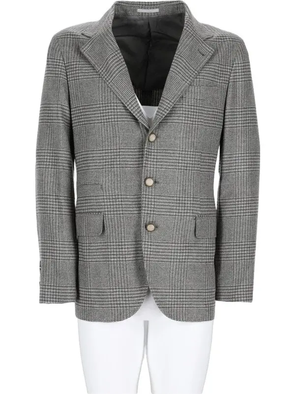 Brunello Cucinelli Giacca Monopetto In Lana - Gray