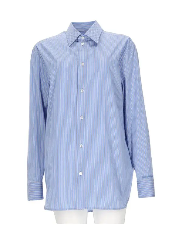 Balenciaga Camicia In Popeline Tecnico Ultra Fine - Multicolor