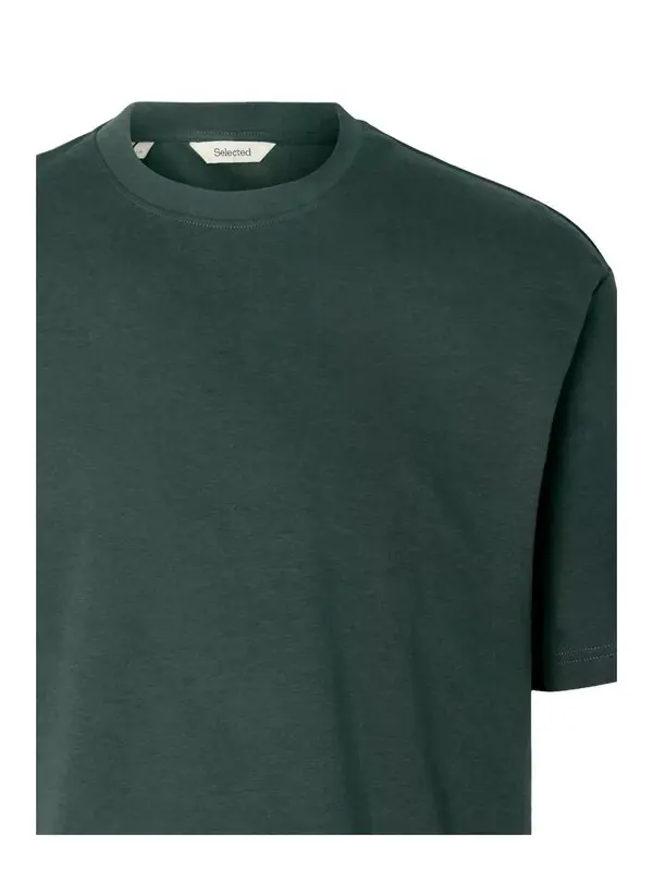 SELECTED Crew-neck T-shirt - Green