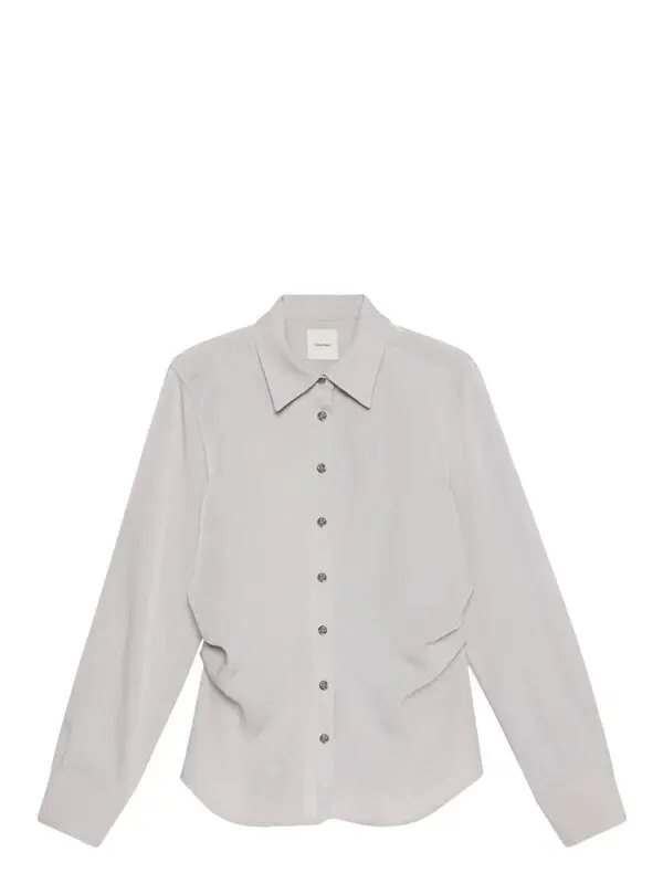Calvin Klein Ruched-waist Shirt - Neutrals