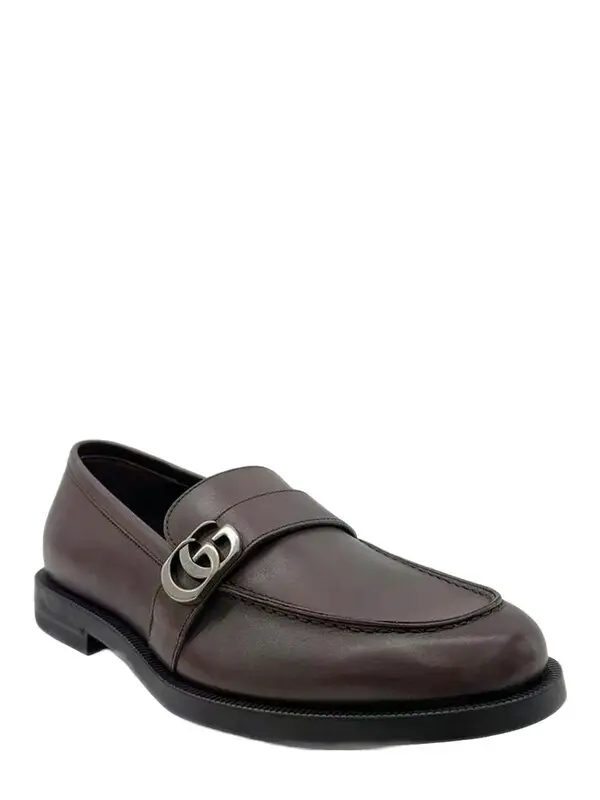 Gucci Loafers With Double G - Brown