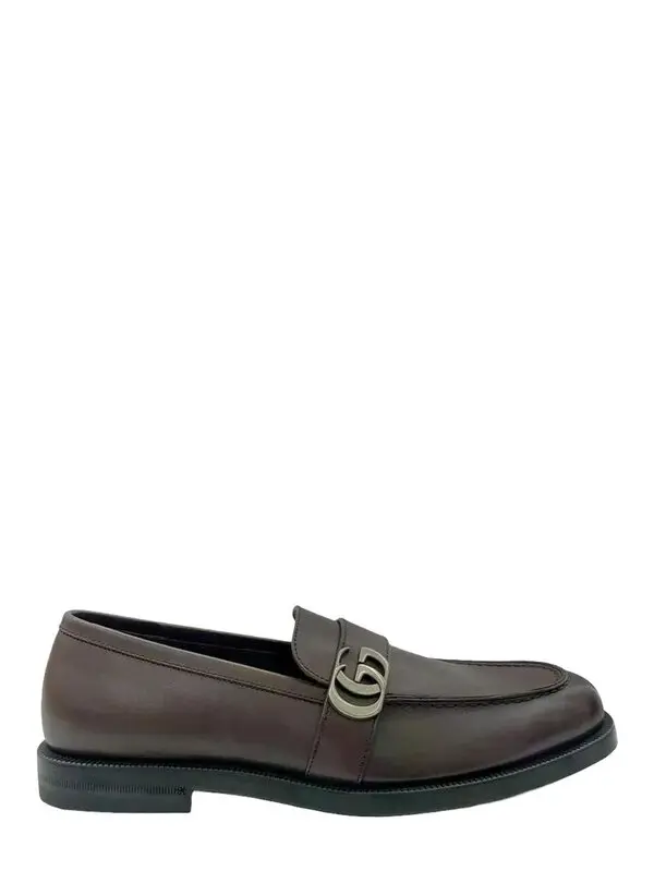 Gucci Loafers With Double G - Brown