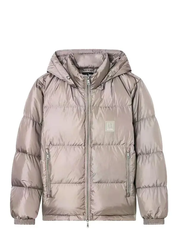 Armani Exchange Quilted Hooded Jacket - Neutrals