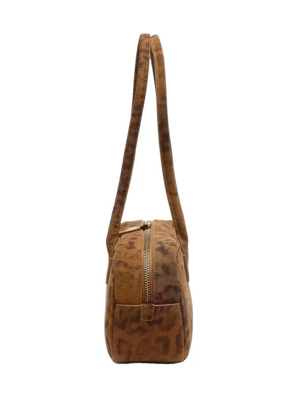 Ash Leopard-print Leather Tote Bag - Brown