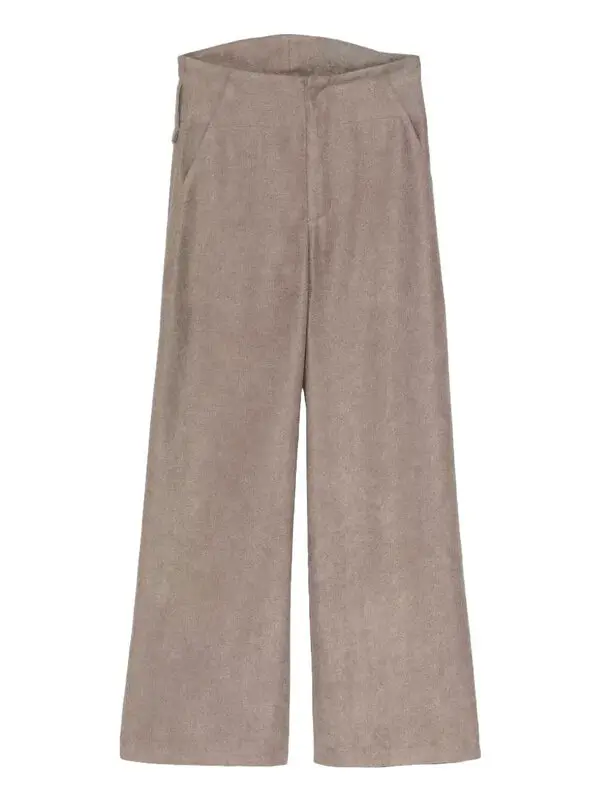 YOUNG N SANG Slash-pocket Straight-leg Trousers - Brown