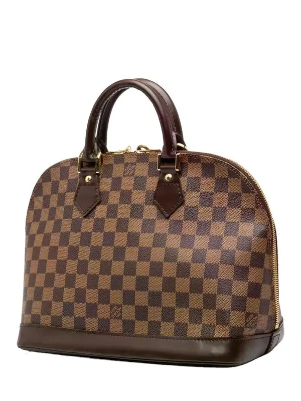 LOUIS VUITTON 2004 Damier Ebene Alma Pm Handbag - Brown