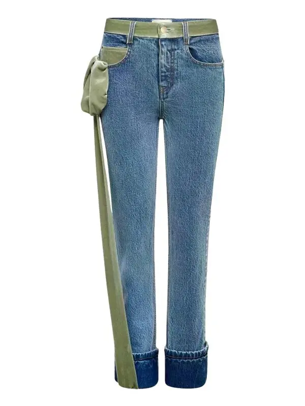 Hellessy Rin Velvet-trim Jeans - Blue