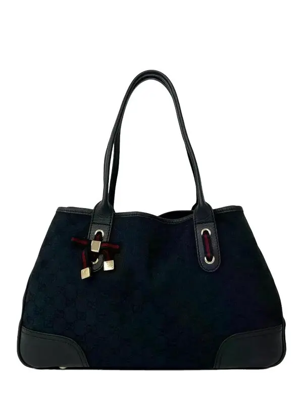 Gucci 2000-2015 Gg Canvas Princy Tote Bag - Black