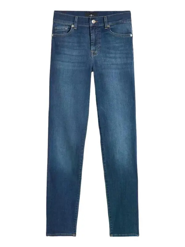 7 For All Mankind Faded-effect Slim-fit Jeans - Blue