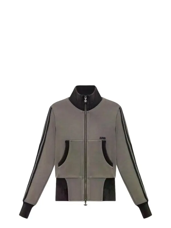 Adidas X Avavav Logo-embroidered Zip-up Sweatshirt - Grey