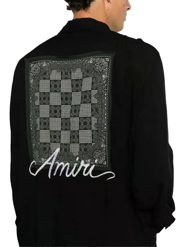 Amiri Ma Check Button-down Shirt - Black