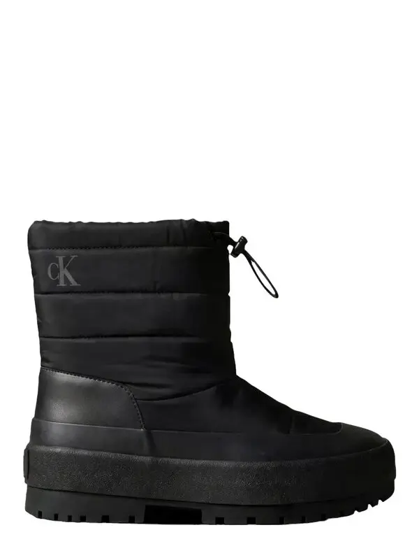 Calvin Klein Quilted Drawstring Rain Boots - Black