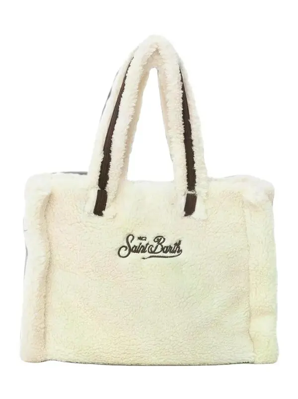 MC2 SAINT BARTH Colette Teddy Logo Tote Bag - Neutrals