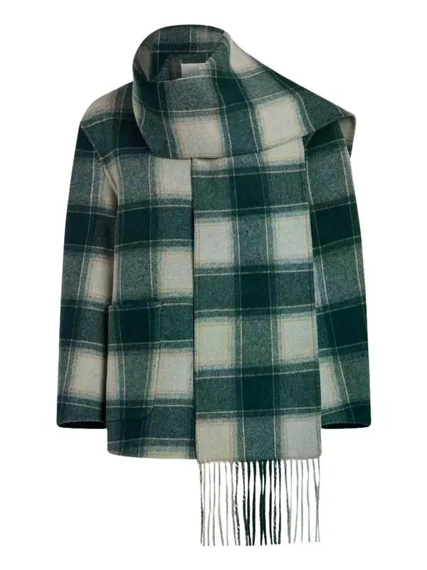 Varley Alderton Check Scarf Coat - Green
