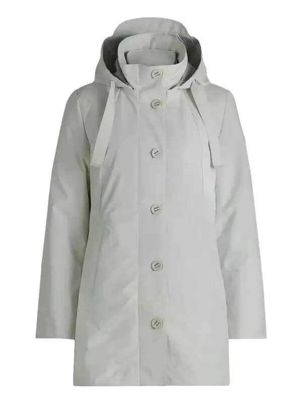 BETTY BARCLAY Hooded Button-up Coat - White