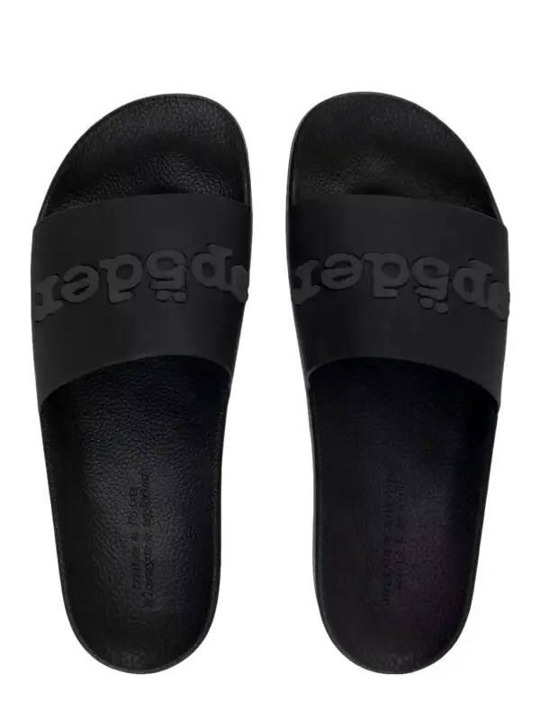SP5DER Enzo 001 Logo-embossed Slides - Black