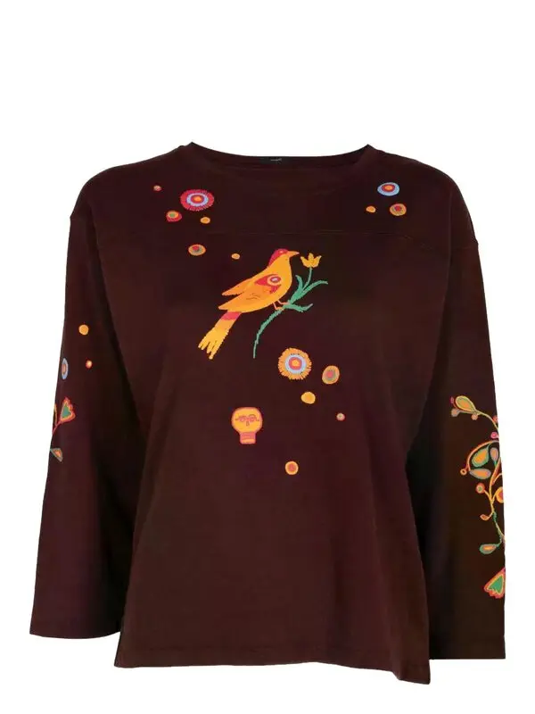 MOTHER The Footballer Graphic-print Top - Red