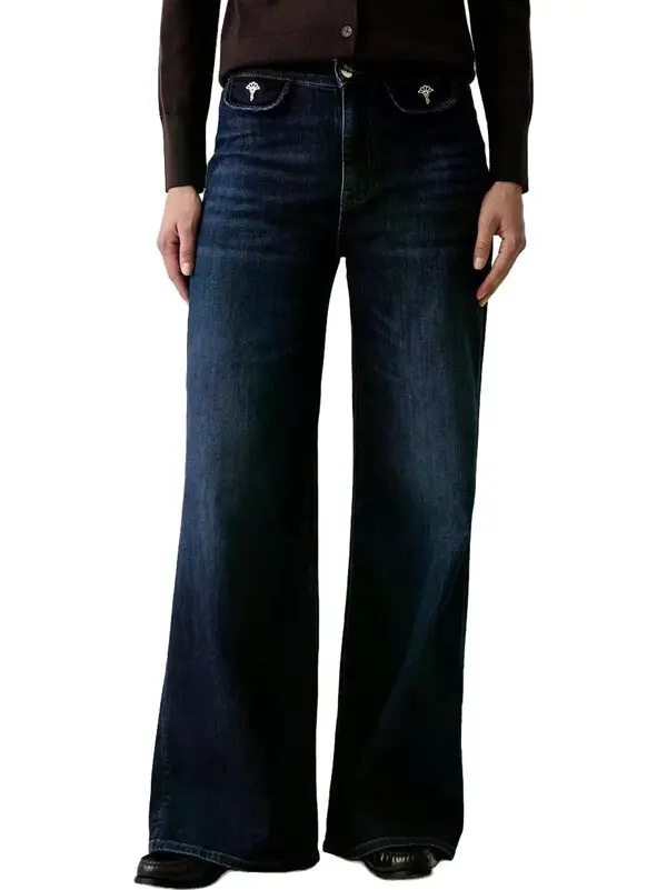 JOOP! Logo-plaque Wide-leg Jeans - Blue