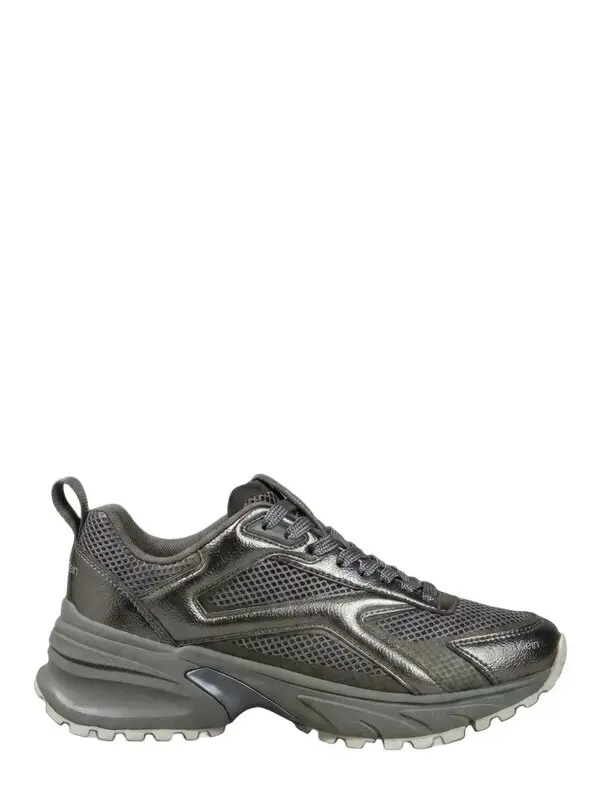 Calvin Klein Metallic-effect Mesh Sneakers - Grey