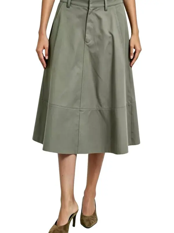 Brunello Cucinelli A-line Paneled Midi Skirt - Green