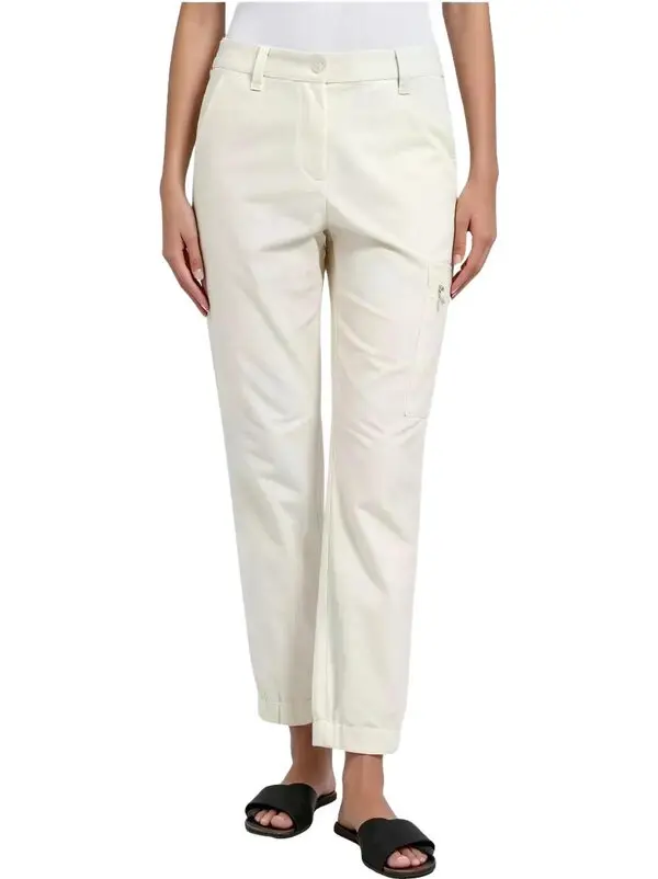 Brunello Cucinelli Zip-pocket Cropped Cargo Pants - White