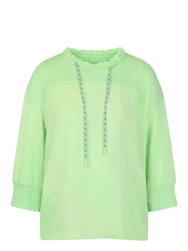 MARCCAIN Drawstring Ruffled-collar Blouse - Green
