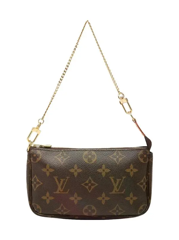 LOUIS VUITTON 2009 Monogram Mini Pochette Accessoires Handbag - Brown