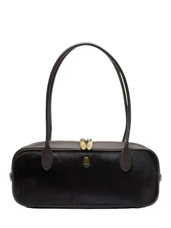 Ash Pony-hair Leather Tote Bag - Brown