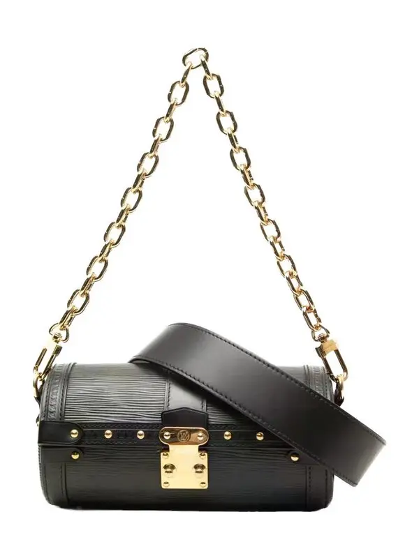 LOUIS VUITTON 1990-2020 Epi Papillon Trunk Satchel - Black