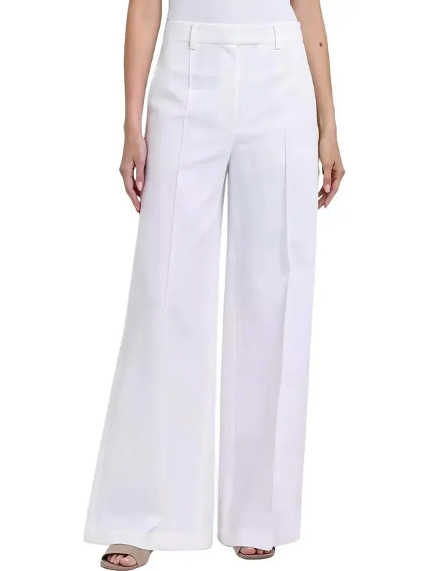Brunello Cucinelli Pressed-crease Wide-leg Tailored Trousers - White