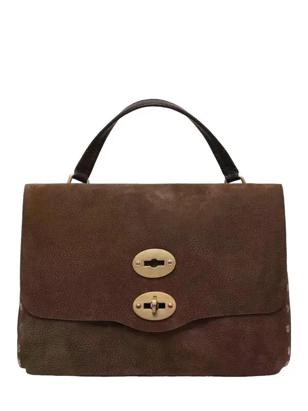 ZANELLATO Postina Stud-embellished Leather Tote Bag - Brown