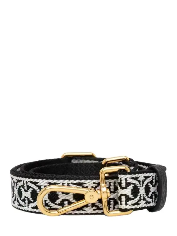 COCCINELLE Monogram Jacquard Shoulder Strap - Black