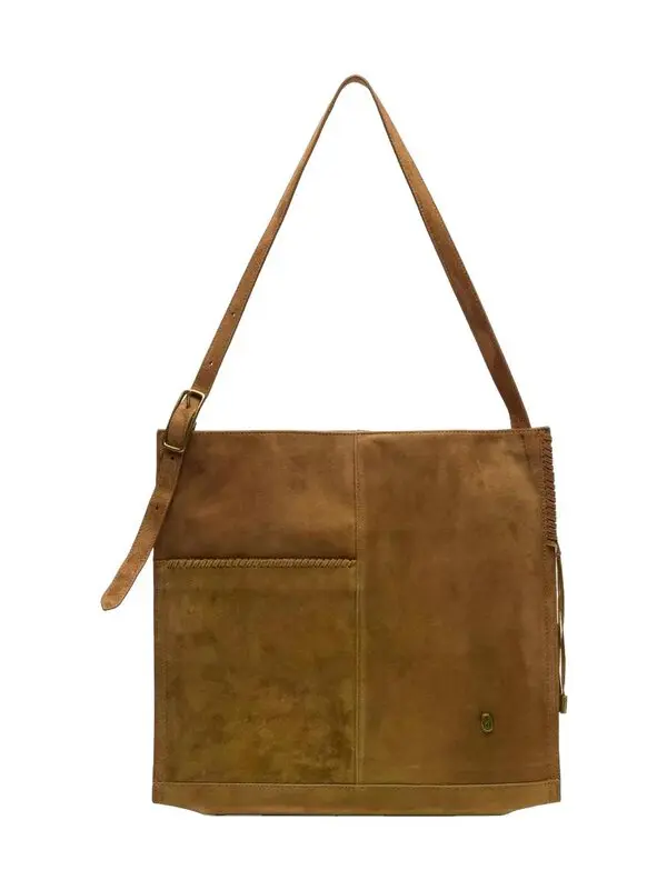 Ash Hannah Suede Shoulder Bag - Brown