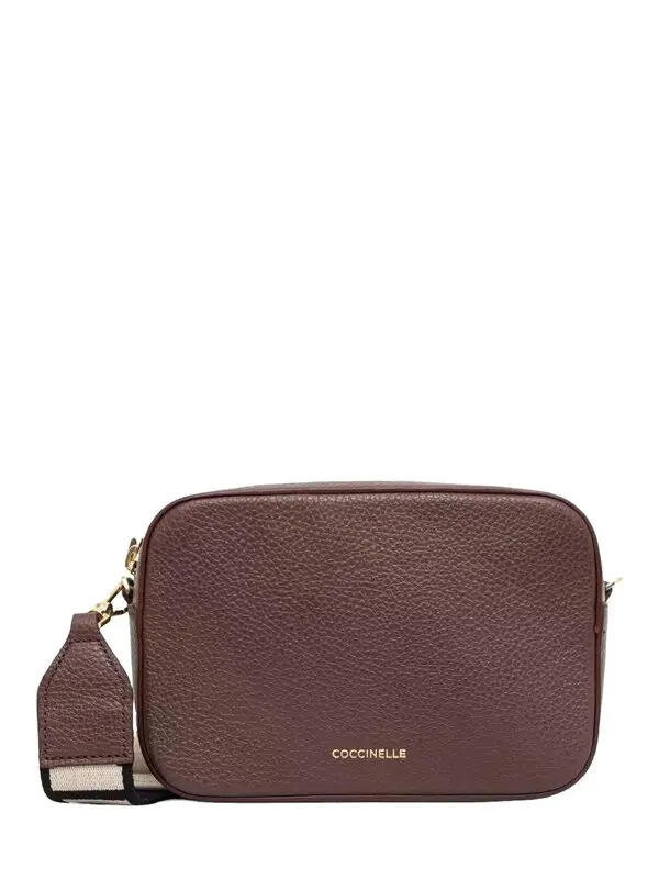 COCCINELLE Grained Leather Shoulder Bag - Red