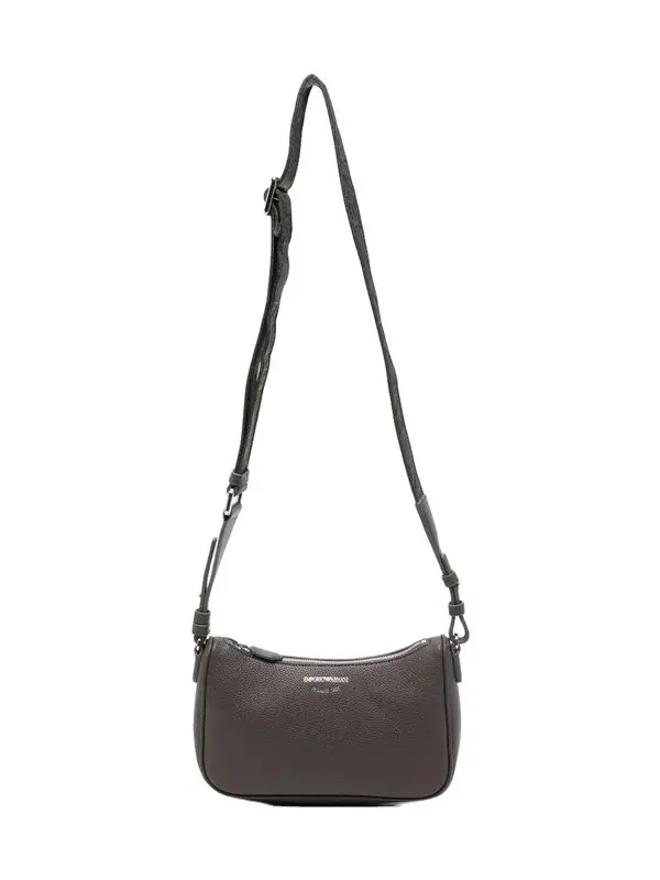Emporio Armani Grained-effect Cross Body Bag - Grey