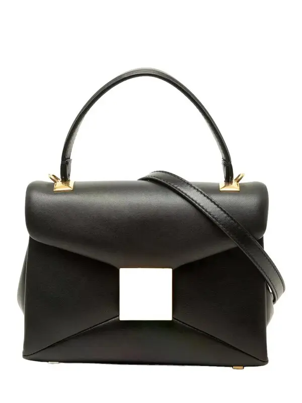 Valentino Garavani 2018-2026 Mini Leather One Stud Top Handle Bag Satchel - Black