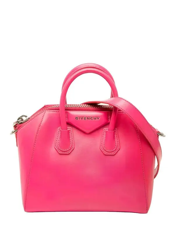 Givenchy 2010-2026 Mini Shiny Lord Calfskin Antigona Satchel - Pink