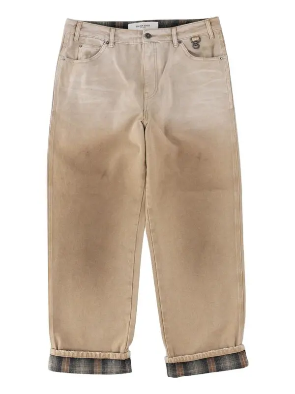 GOLDEN GOOSE Jeans Con Dettaglio Check - Cream