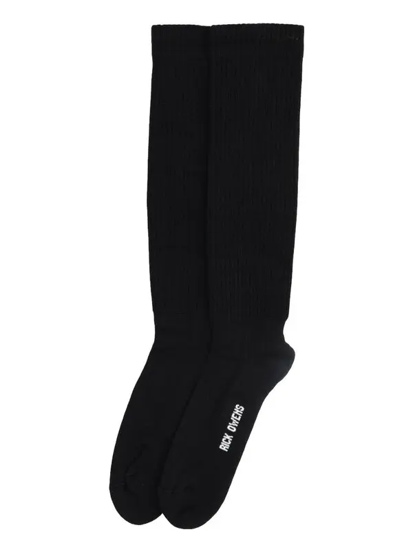 Rick Owens Calzini Con Logo - Black