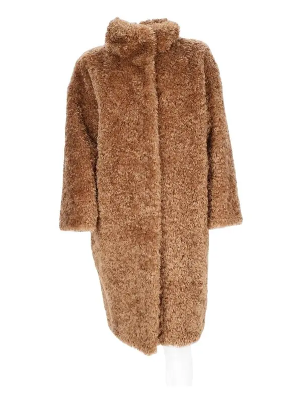 Herno Cappotto Teddy Curly In Ecopelliccia - Brown