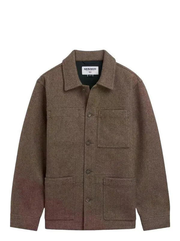 SEBAGO Herringbone-pattern Wool Jacket - Brown