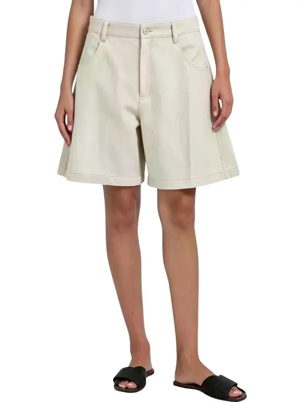 Brunello Cucinelli High-waisted Wide-leg Shorts - Neutrals